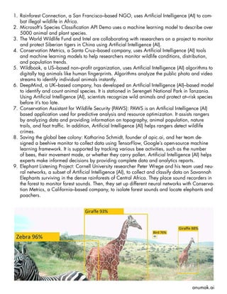 Impact Of Artificial Intelligence On Wildlife | PDF