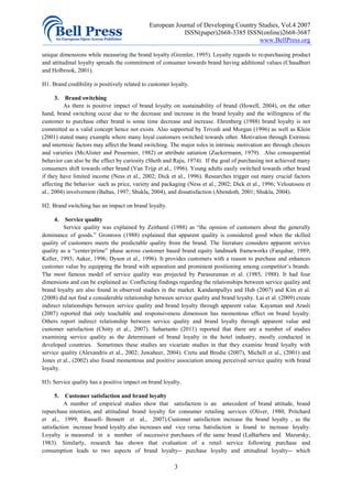 Impact of brand switching, brand credibility, customer satisfaction and ...