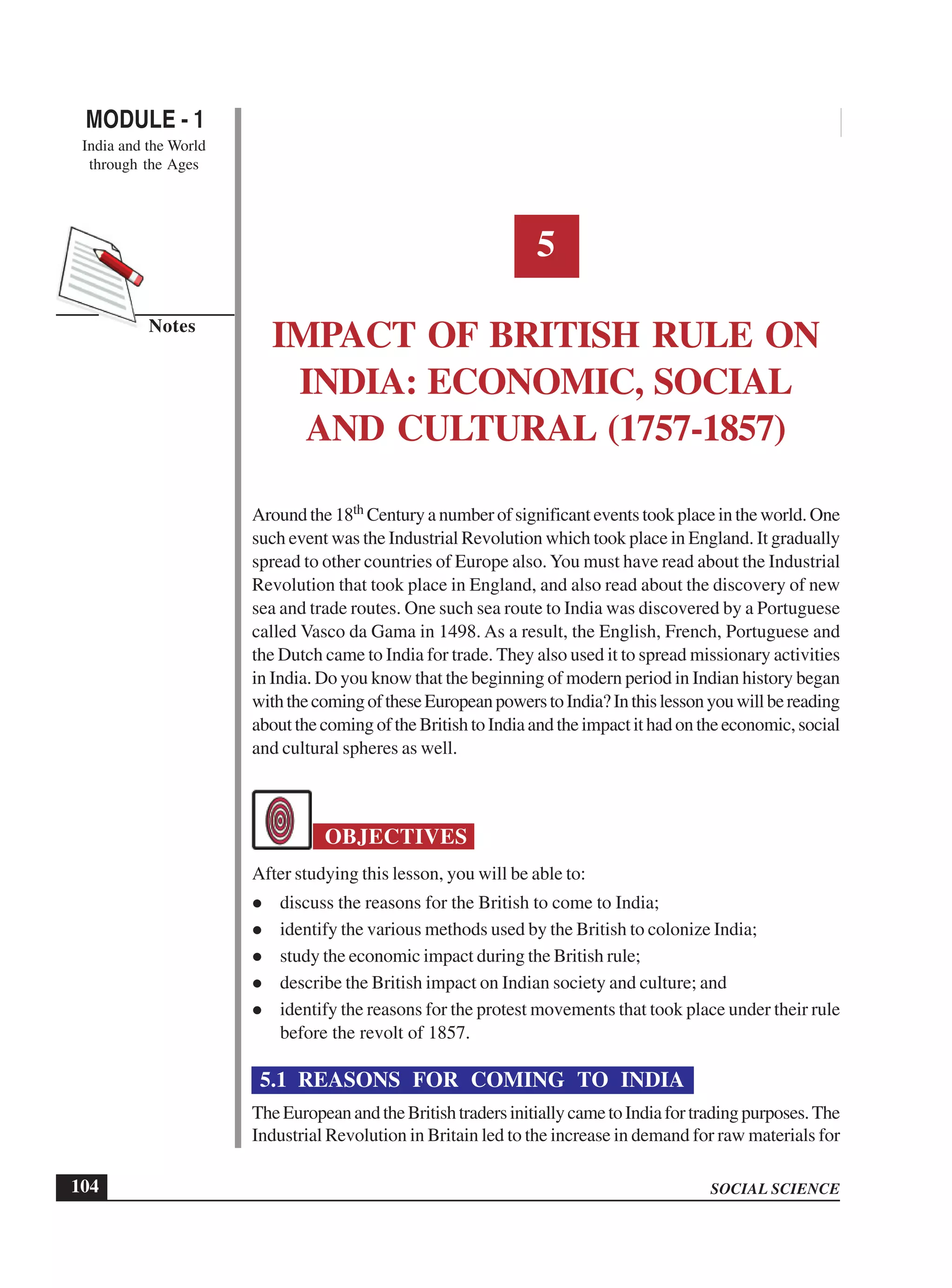 Impact of british rule on india | PDF