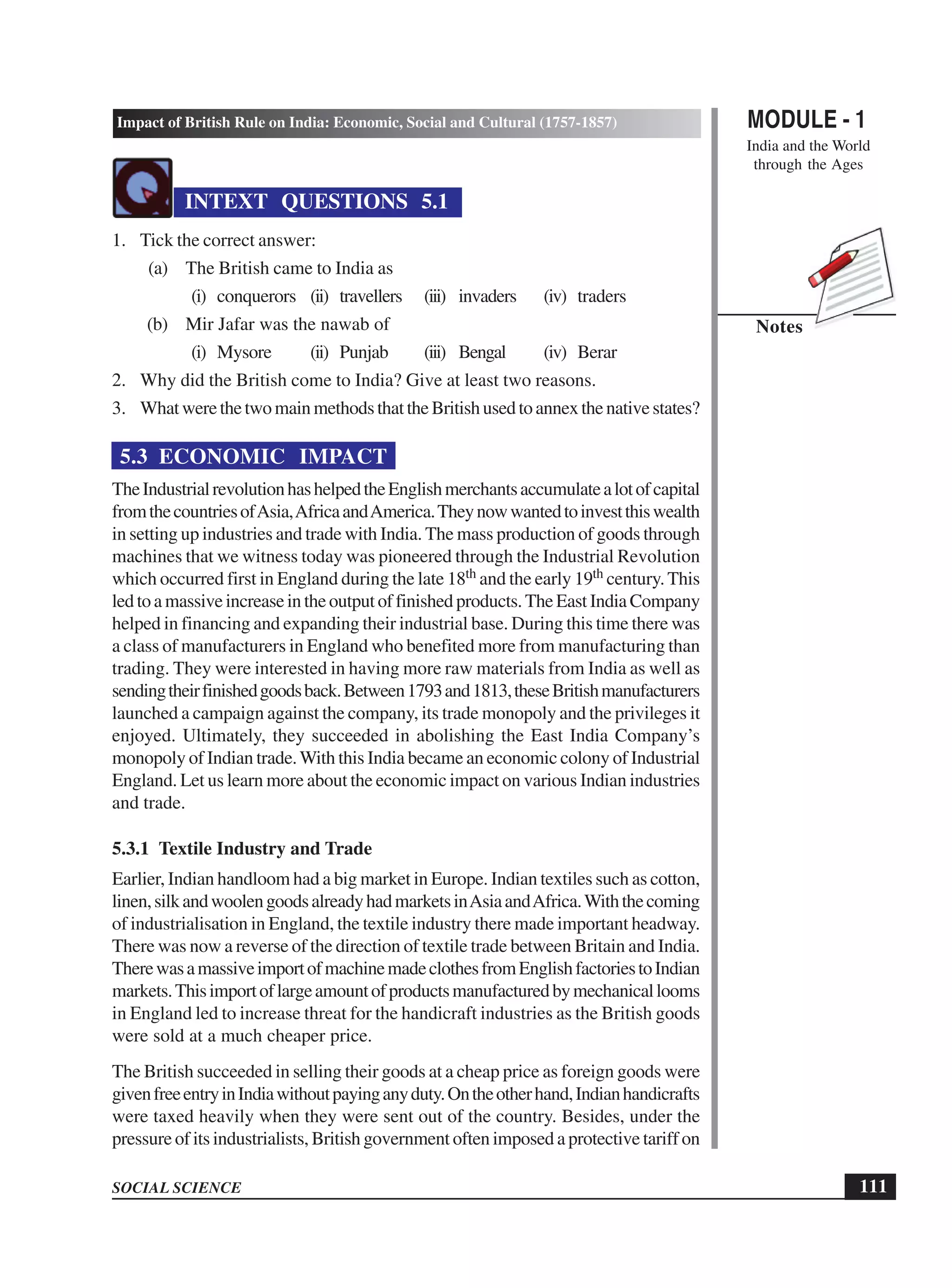 Impact of british rule on india | PDF