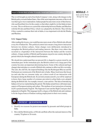 Impact of british rule on india | PDF