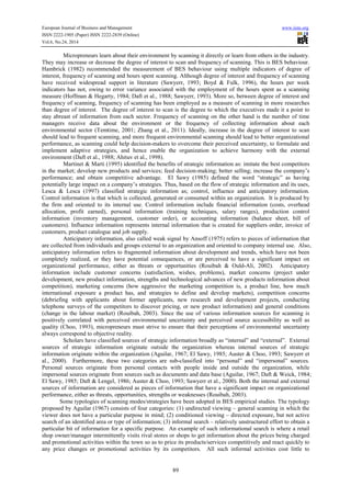 Impact of business environmental scanning behaviour on the ...