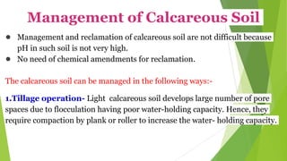 Impact of calcareous soil on crop production in bihar | PPTX