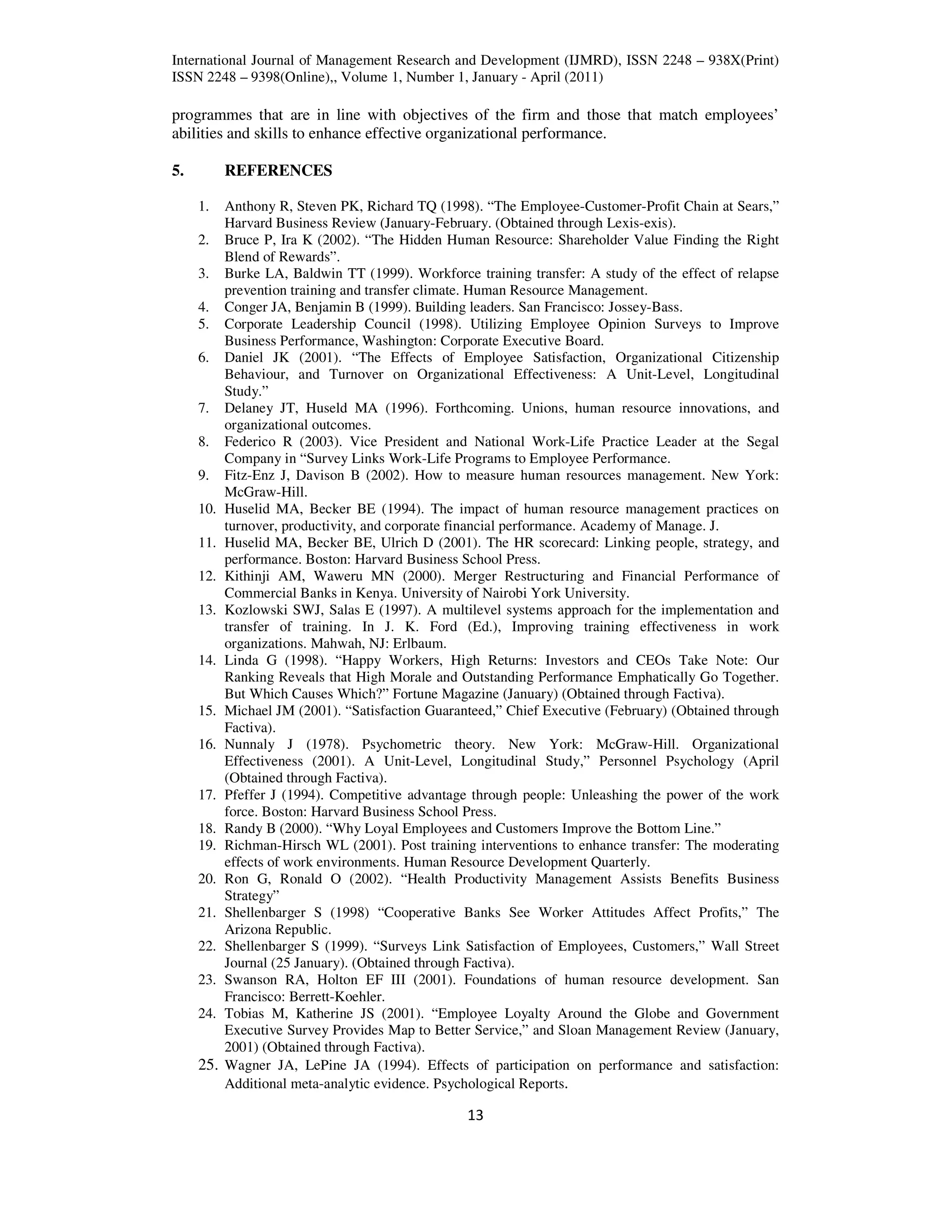 Impact of capacity building & employee | PDF