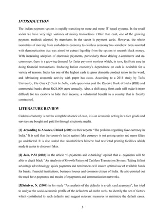 Impact of cashless economy project work | PDF