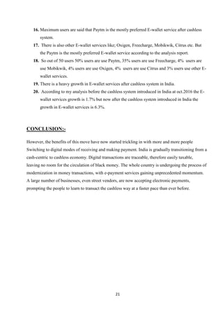 Impact of cashless economy project work | PDF