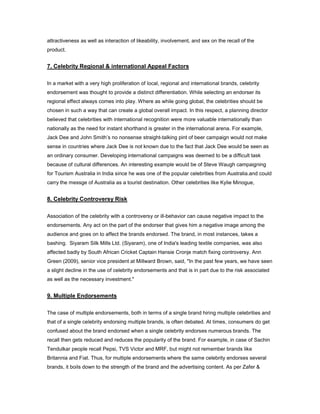 Impact of celebrity endorsement on brand image | PDF