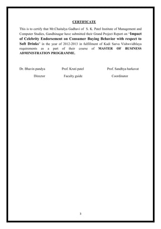 Impact of celebrity endorsement on consumer buying behavior in prospect ...