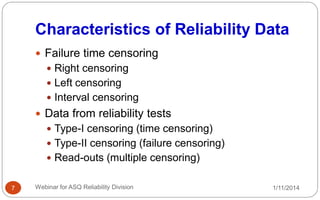 Impact of censored data on reliability analysis | PDF