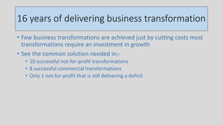 Lessons Learned from 19 Transformation change programs | PPT