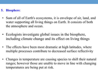 Impact of climatic change on biosphere | PPTX