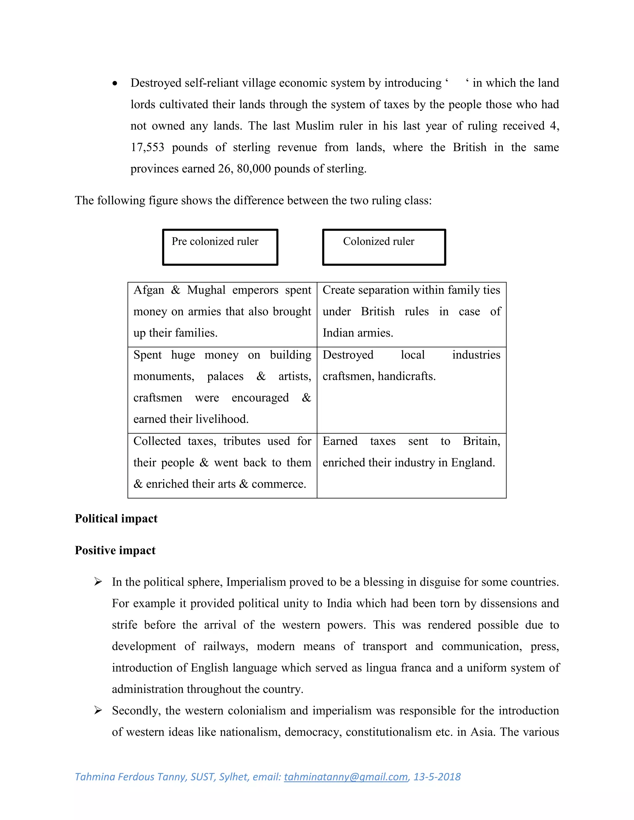 Impact of colonialism on british india and east pakistan | PDF