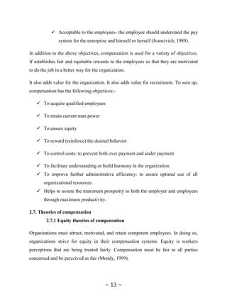 Impact of compensation on employees job performance incase of ...