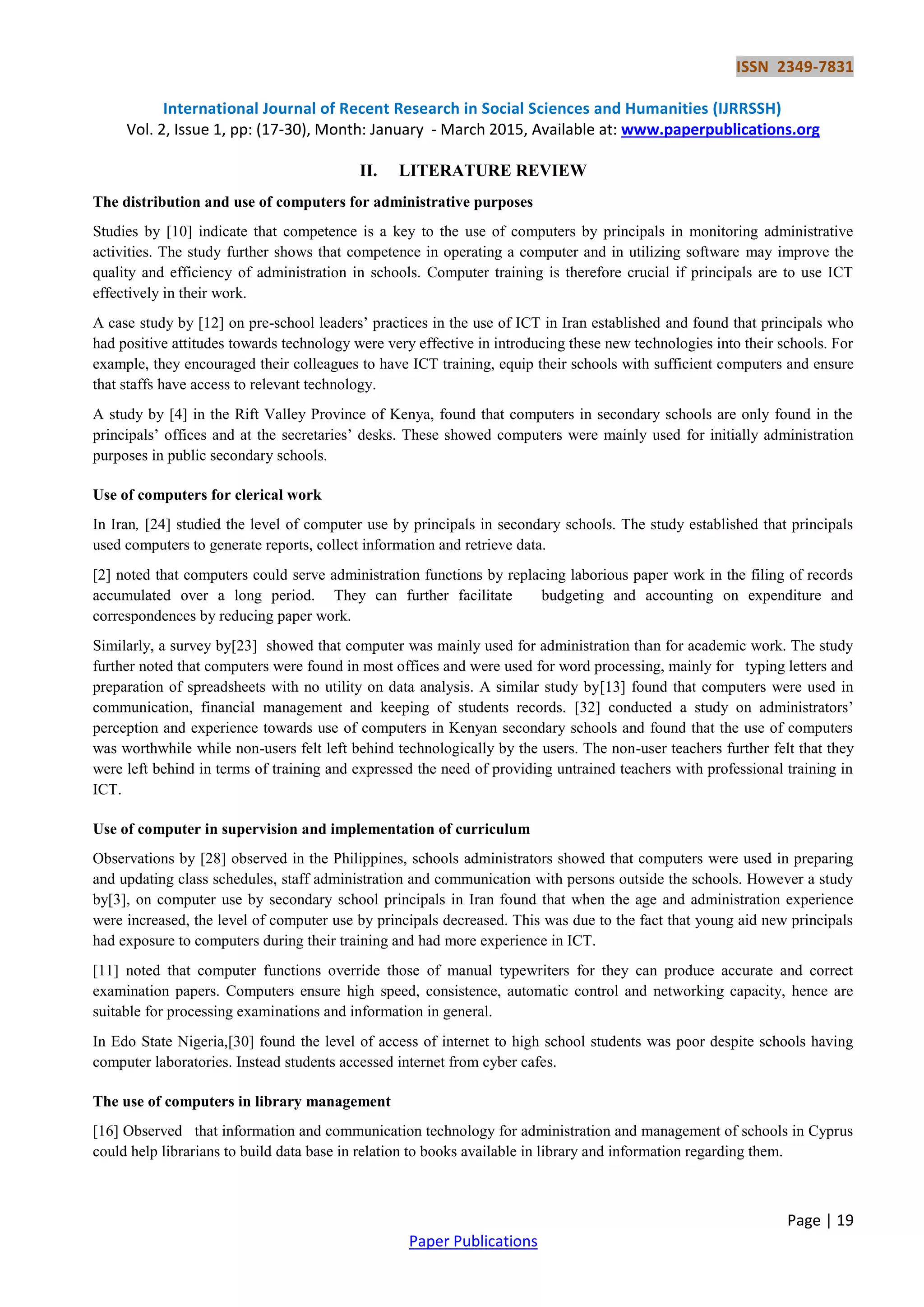 Impact of Computers’ Implementation on Administration Use in Public ...