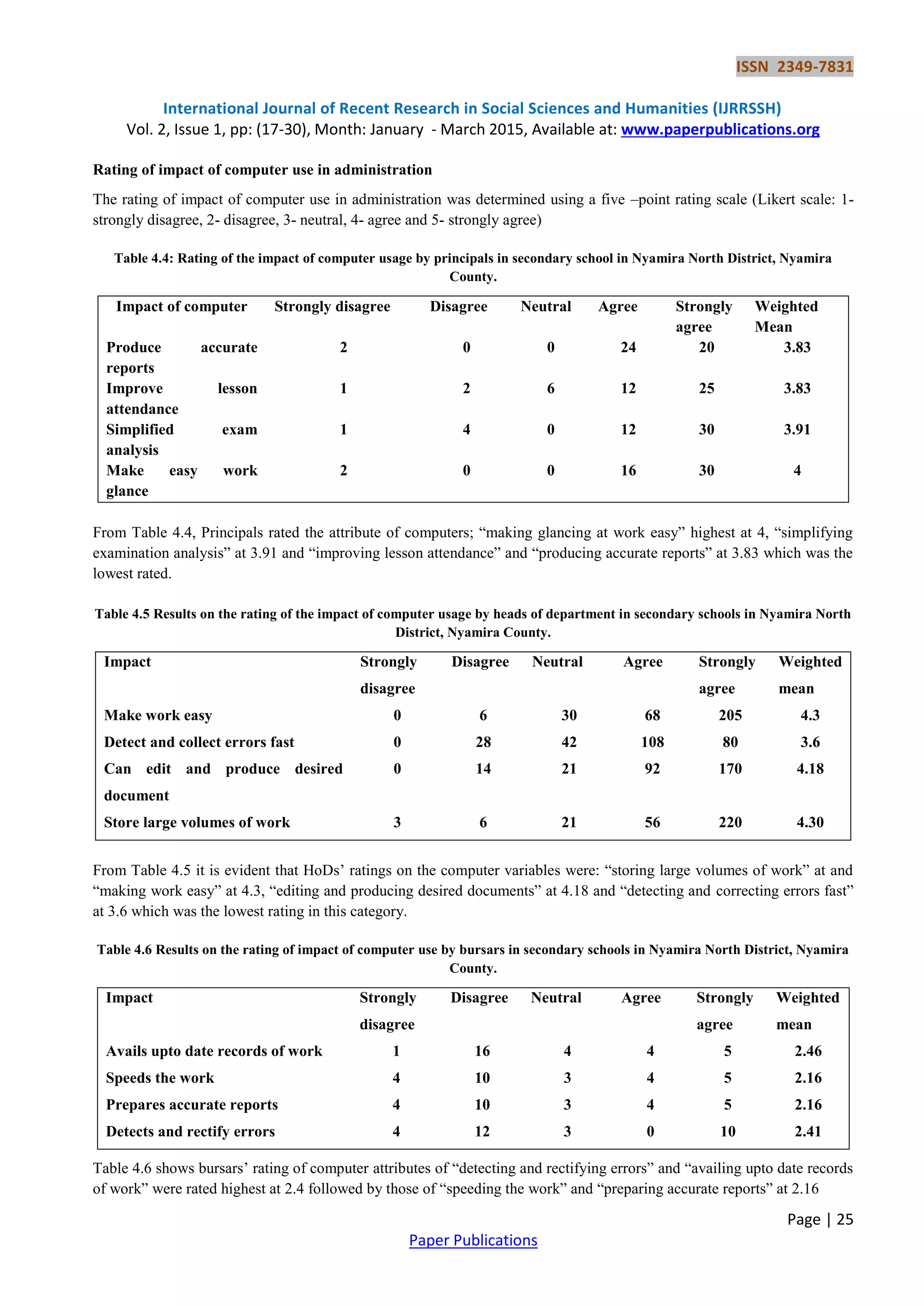 Impact of Computers’ Implementation on Administration Use in Public ...