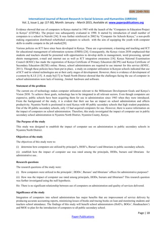 Impact of Computers’ Implementation on Administration Use in Public ...