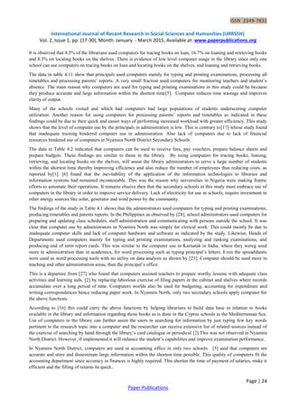 Impact of Computers’ Implementation on Administration Use in Public ...