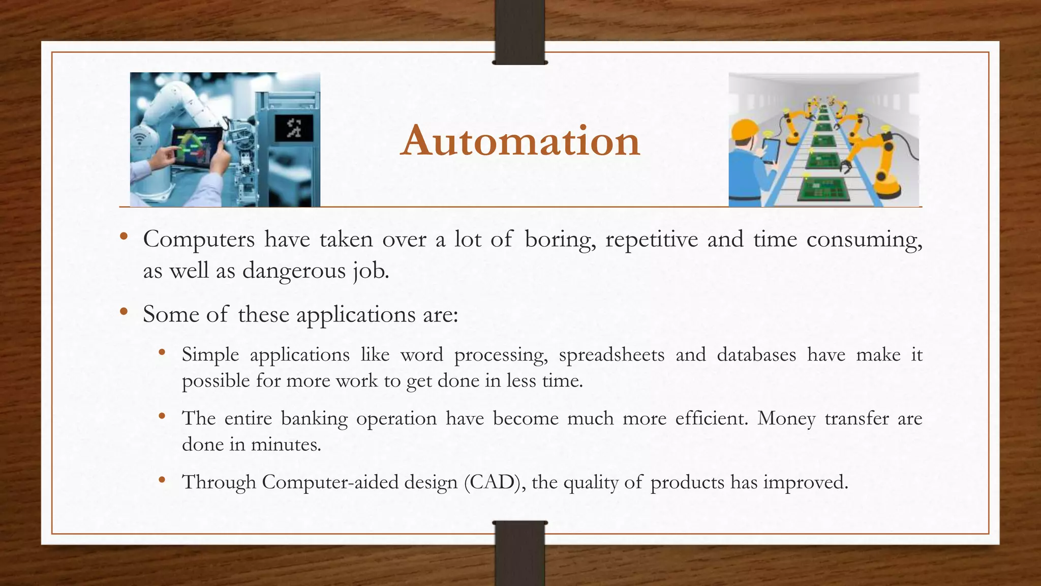Impact of computers on society | PPTX