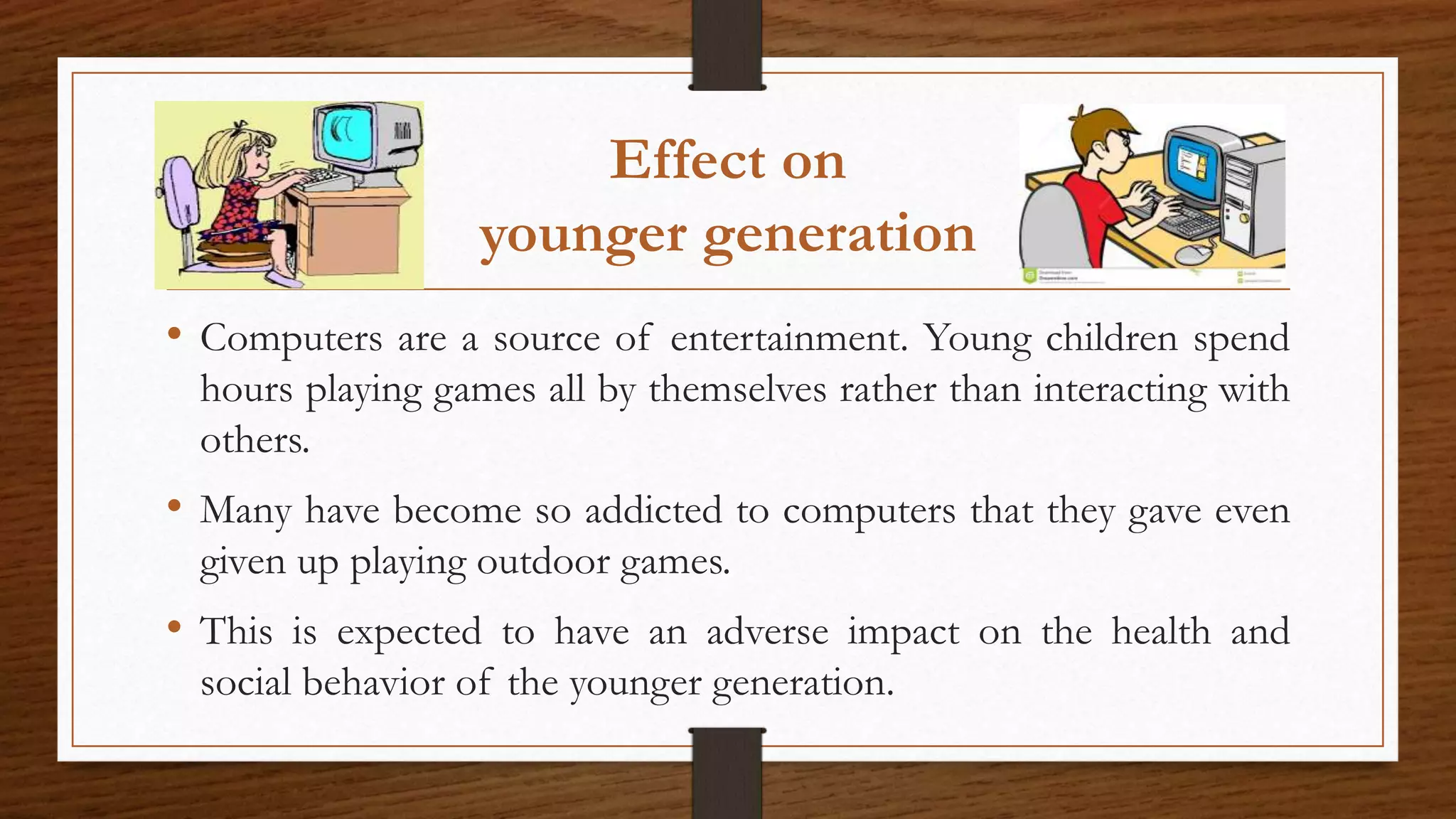 Impact of computers on society | PPTX