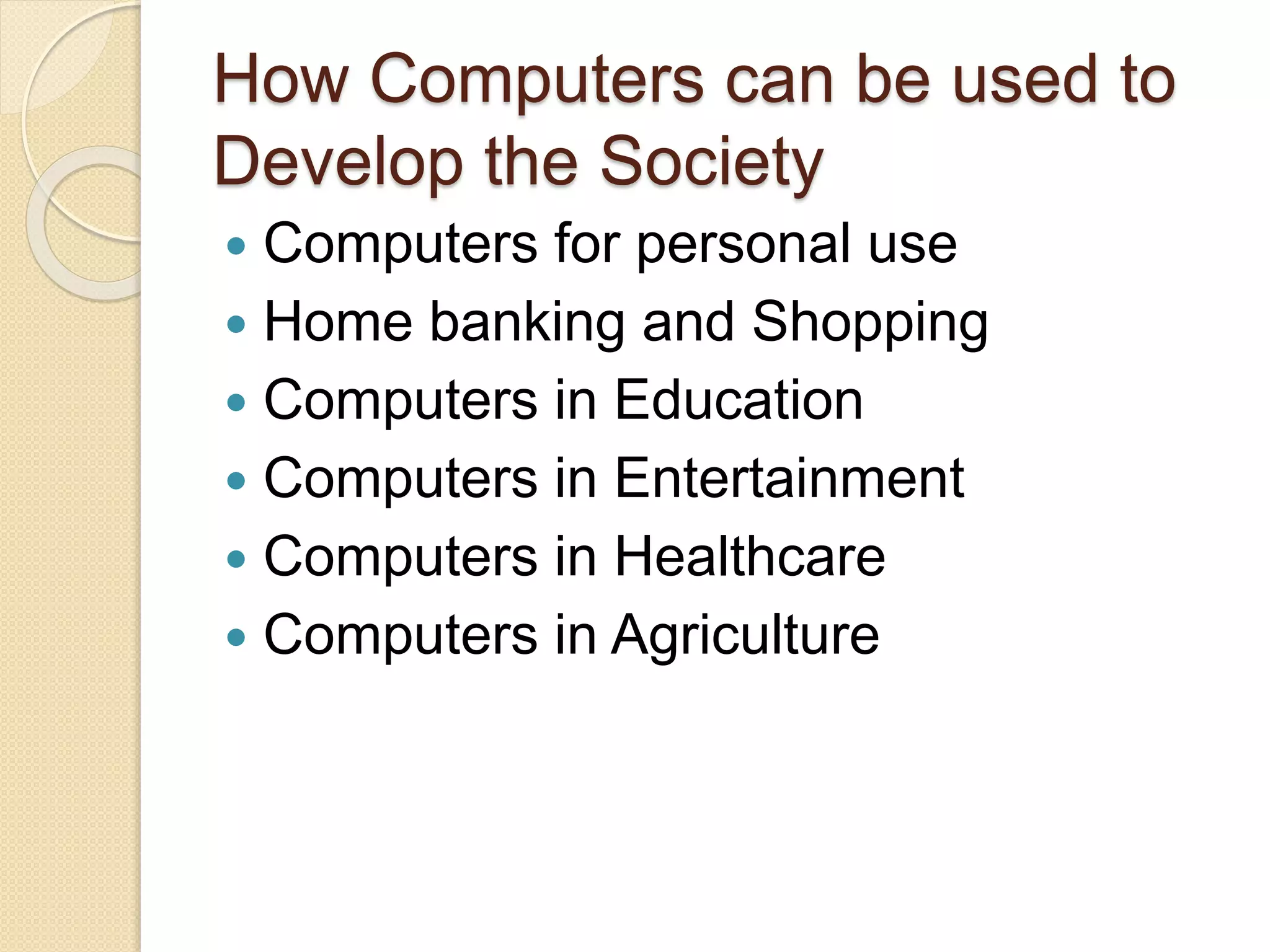 Impact of computers on Society | PPTX