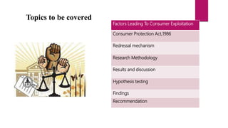 Impact of consumer protection act, 1986 on the buying behavior of ...