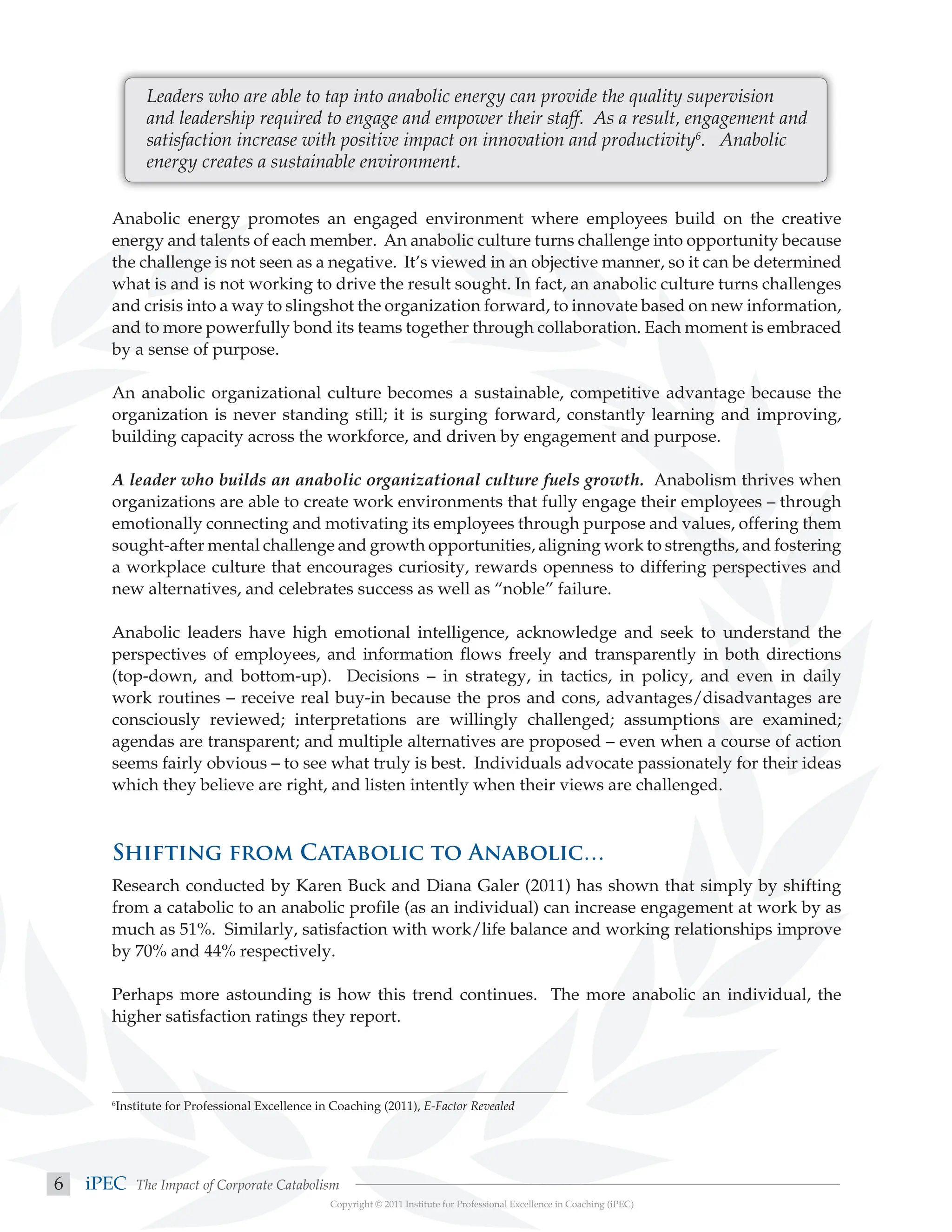 Impact of corporate catabolism from iPec | PDF