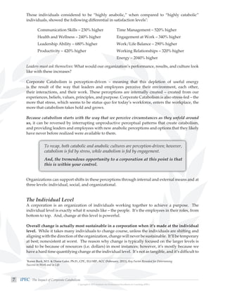 Impact of corporate catabolism from iPec | PDF