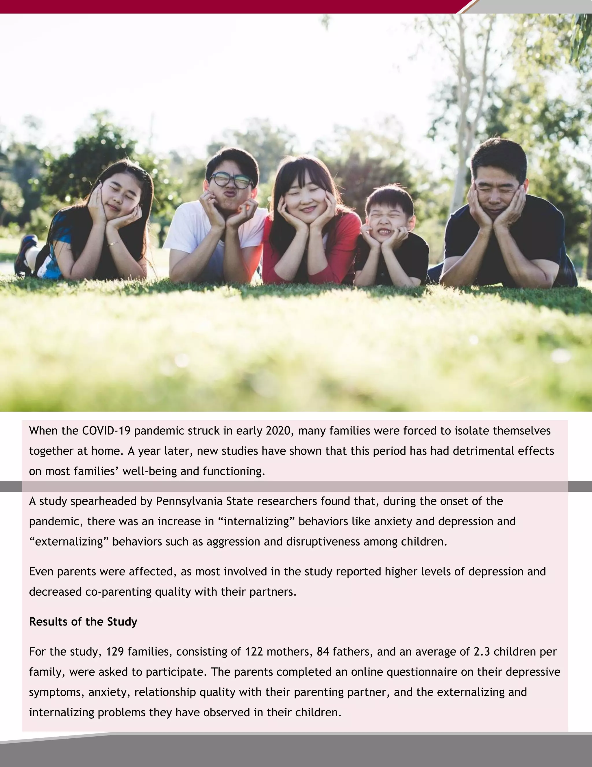 Impact of covid 19 on families’ well-being and functioning | PDF