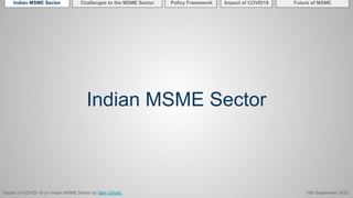 Impact of COVID-19 on Indian MSME Sector: 16th September 2020 | PDF