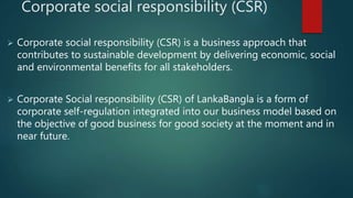 Impact of csr in maximizing financial performance on lanka bangla ...