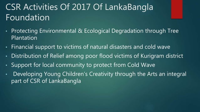 Impact of csr in maximizing financial performance on lanka bangla ... Impact of csr in maximizing financial performance on lanka bangla ...