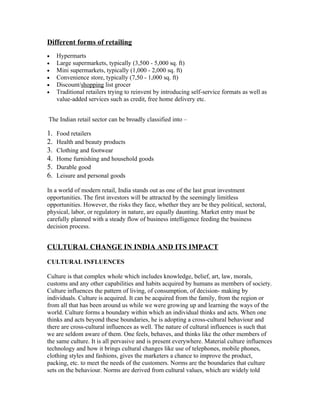 Impact of cultural change in retailing | DOC