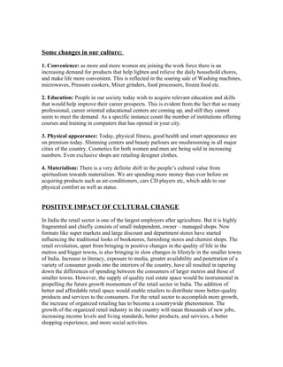 Impact of cultural change in retailing | DOC