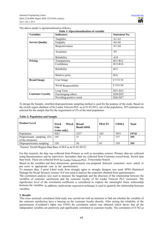 Impact of customer satisfaction on customer loyalty towards sri lanka ...