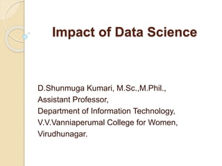 Impact of Data Science | PPTX