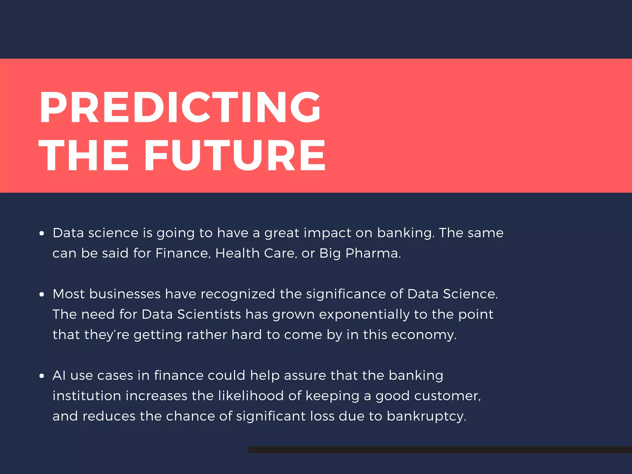 Impact of data science on Finance | PPT