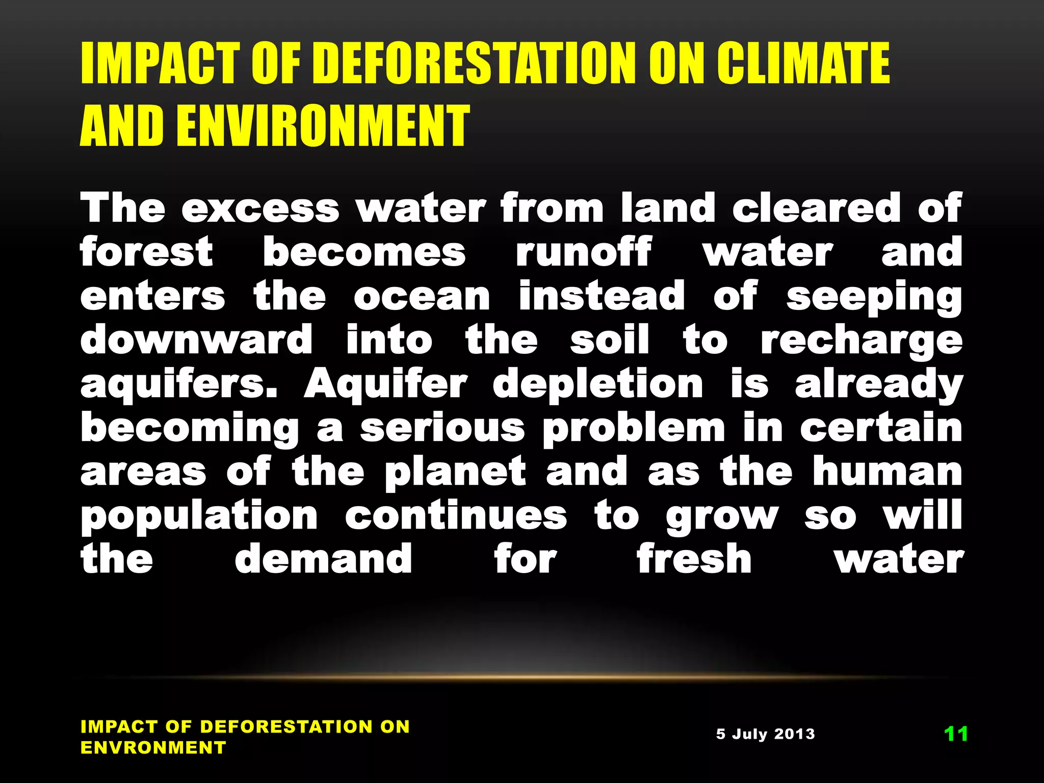 Impact of deforestration on climate and enviornment by asim and fatima ...