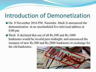 Impact of demonetization | PPTX