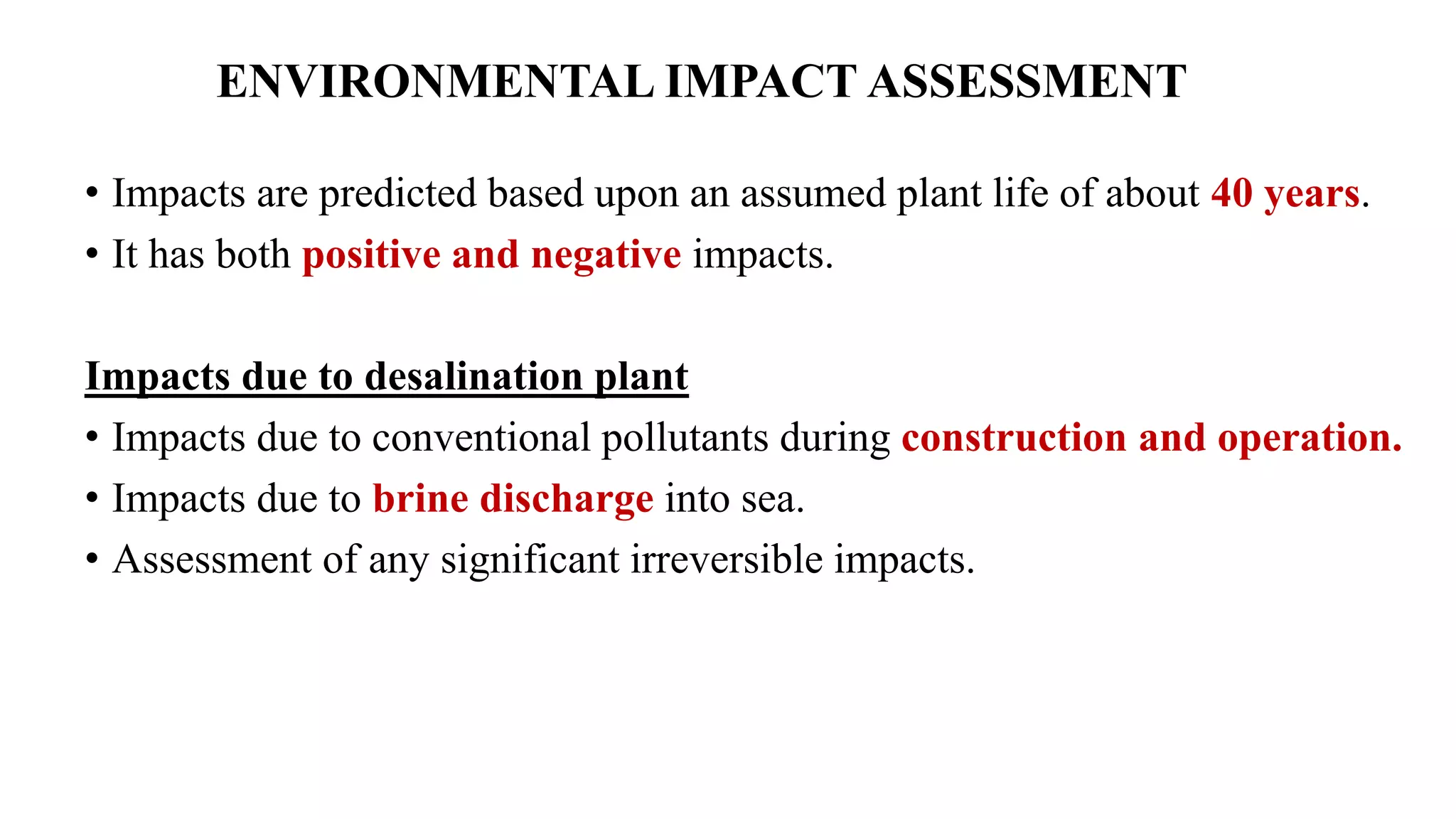 Impact of desalination plant | PPTX