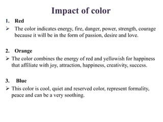 Impact of design and colour in interior having different perspective ...