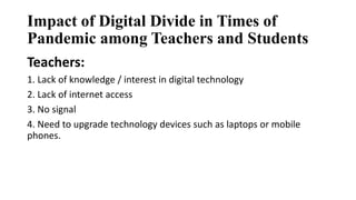 Impact of Digital Divide on Education.ppt