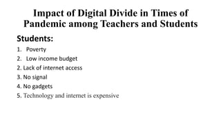 Impact of Digital Divide on Education.ppt