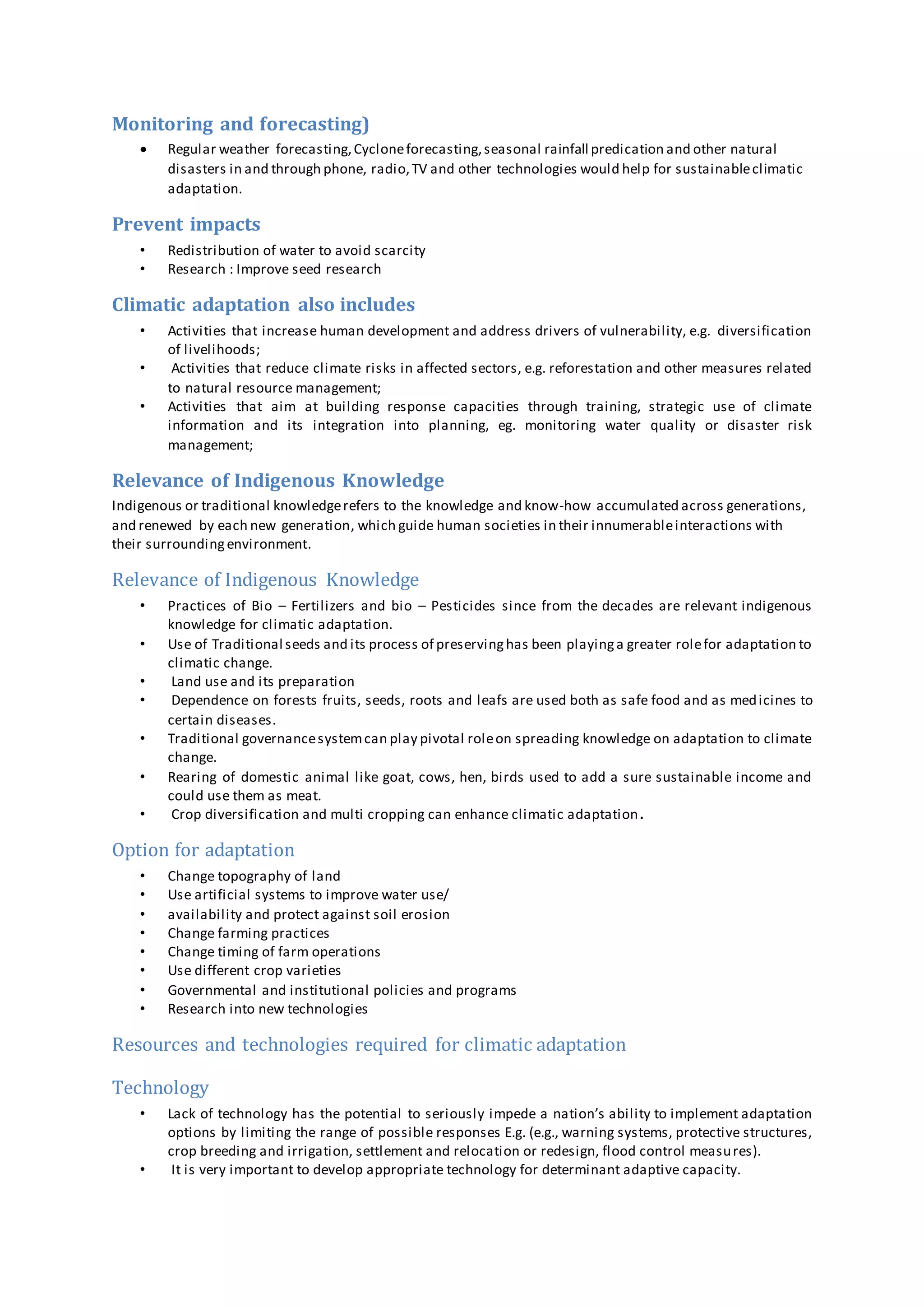 Impact of disasters unit - ii | PDF