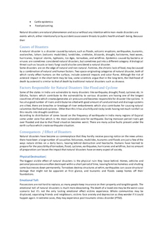 Impact of disasters unit - ii | PDF