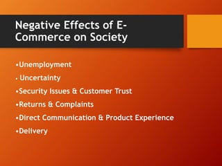 Impact of e commerce on society | PPTX
