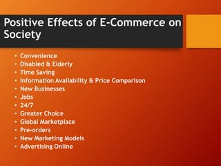 Impact of e commerce on society | PPTX