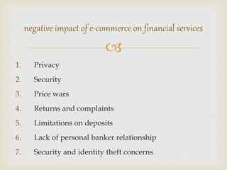 Impact of e commerce on various sectors (Education, Entertainment ...