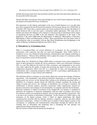 Impact of e commerce toward indonesian silk industry the changing value ...