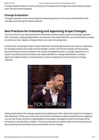 Impact of eLearning Scope Creep_ A Project Manager's Guide | PDF