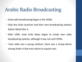 Impact of Electronic Media on the Arab World | PPT